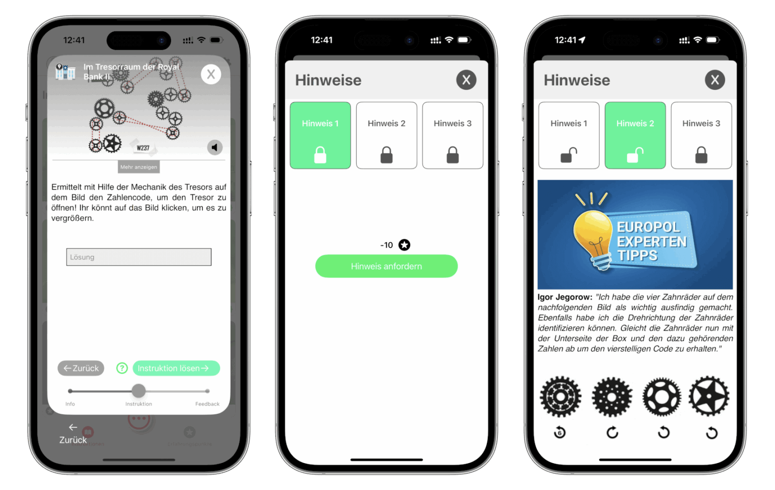 Digital scavenger hunt app: New hint system for greater flexibility